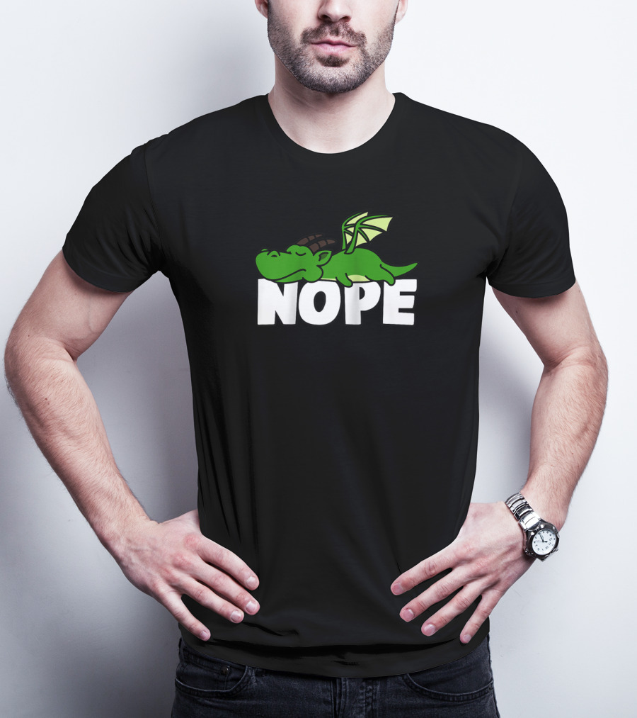 Napping Nope Lazy Dragon Funny Lover Fan T-Shirt