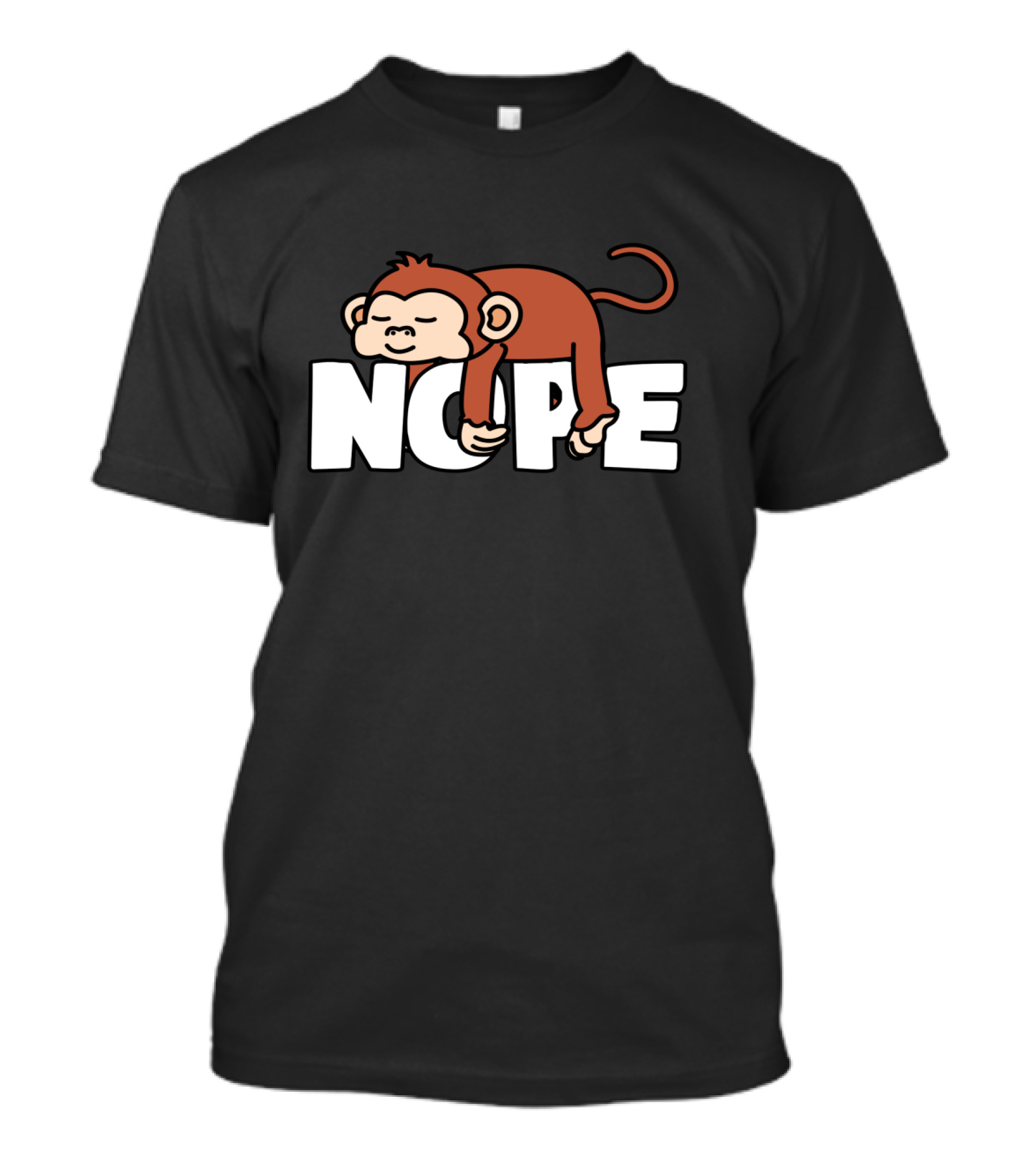 Nope Napping Monkey Funny Lazy Monkeys Lover T-Shirt