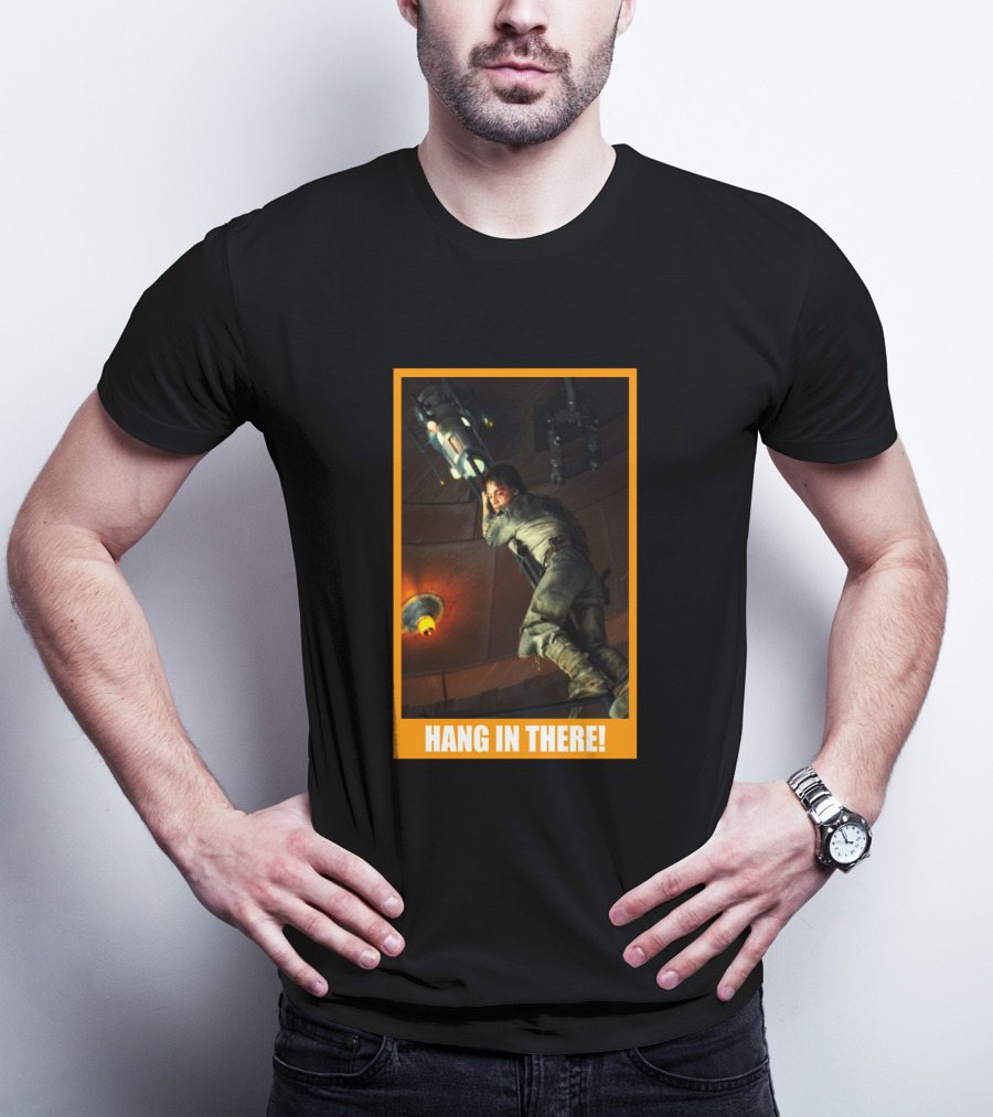 Luke Skywalker Hang In There Jedi Perseverance Message T-Shirt