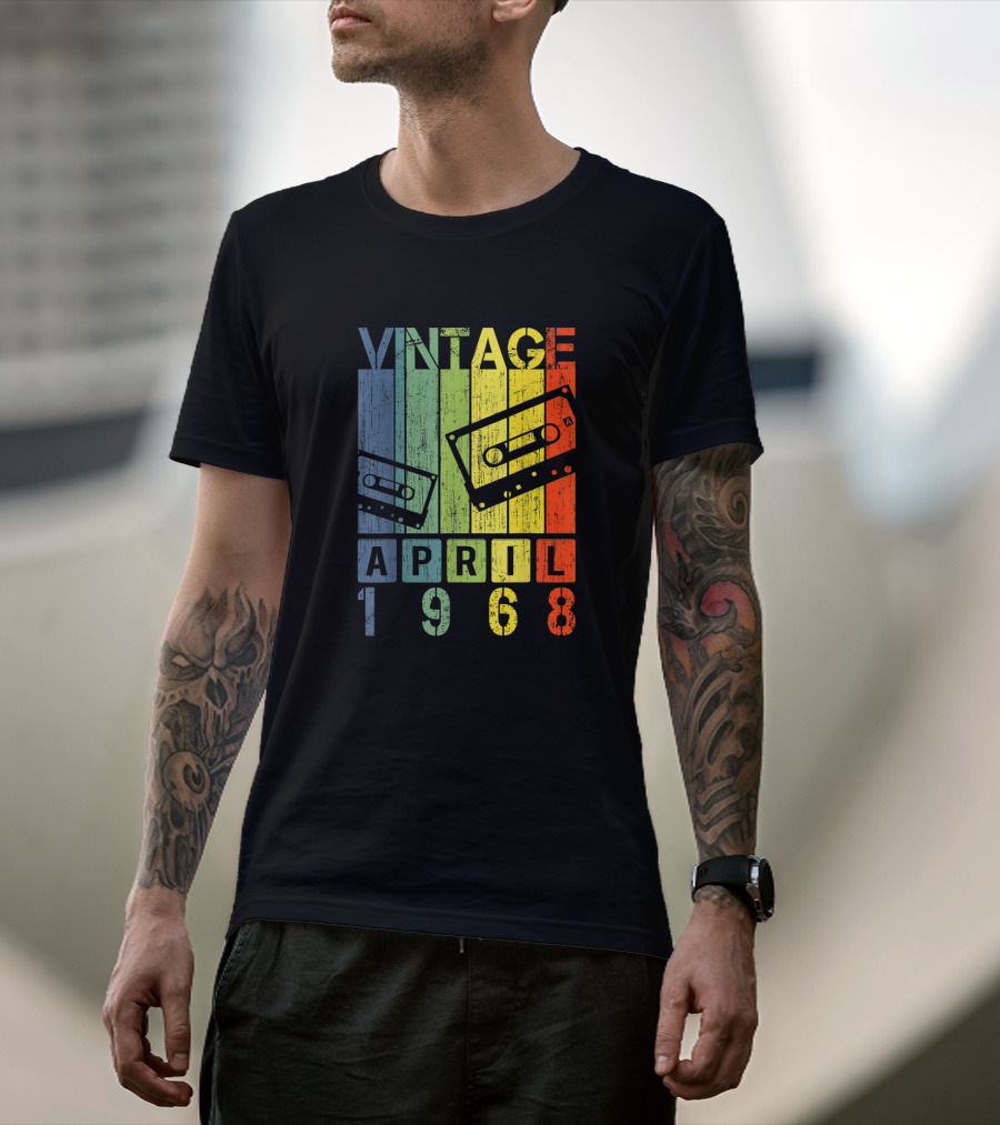 Vintage Mixtape April 1968 Cassette Retro T-Shirt