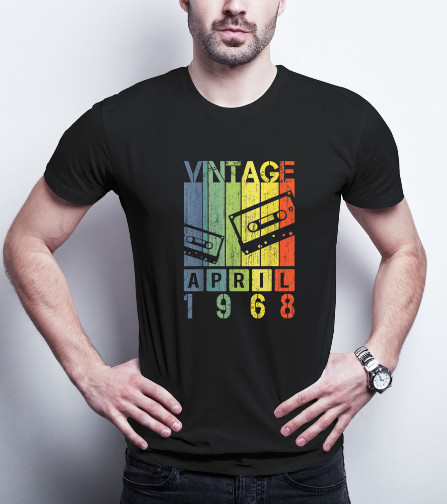 Vintage Mixtape April 1968 Cassette Retro T-Shirt
