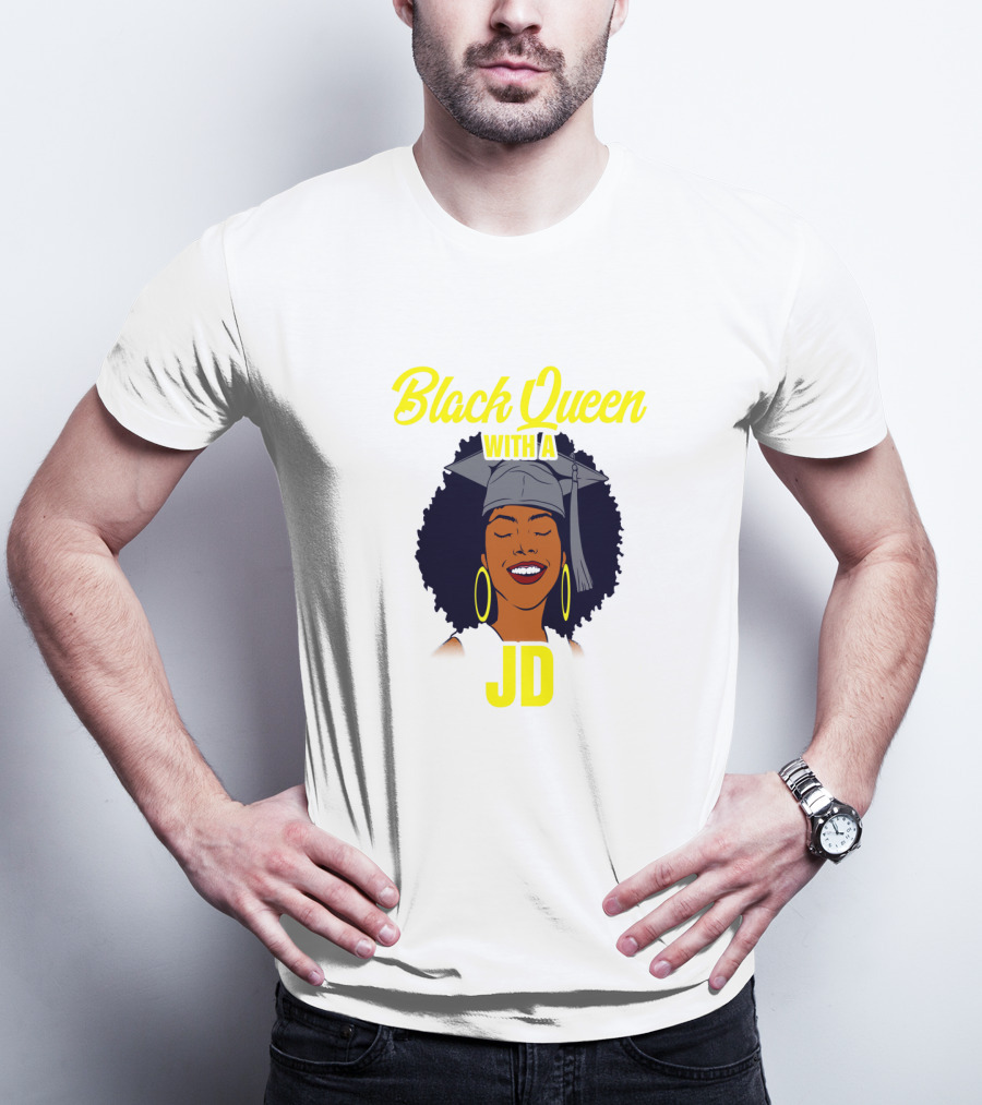 Black Queen With A JD African American Law School Graduation T-Shirt