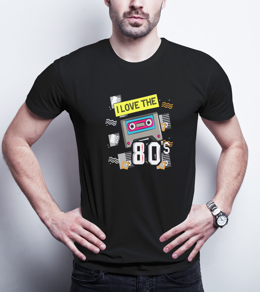 I Love The 80's Cassette Tape Retro Vibe T-Shirt