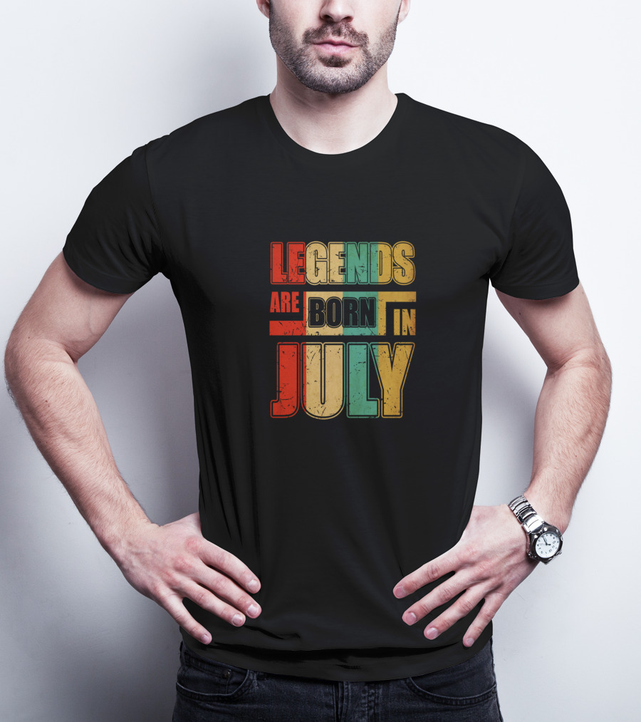 Retro Legends Are Born In July Cool T-Shirt