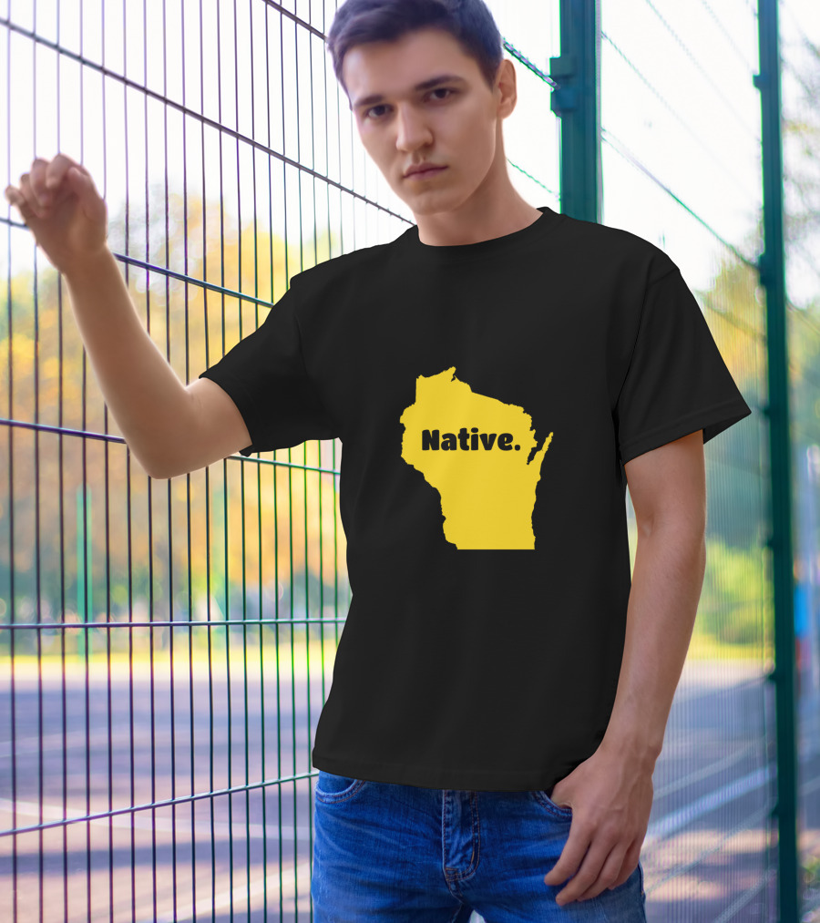 Wisconsin Native Born In Wisconsin Map T-Shirt