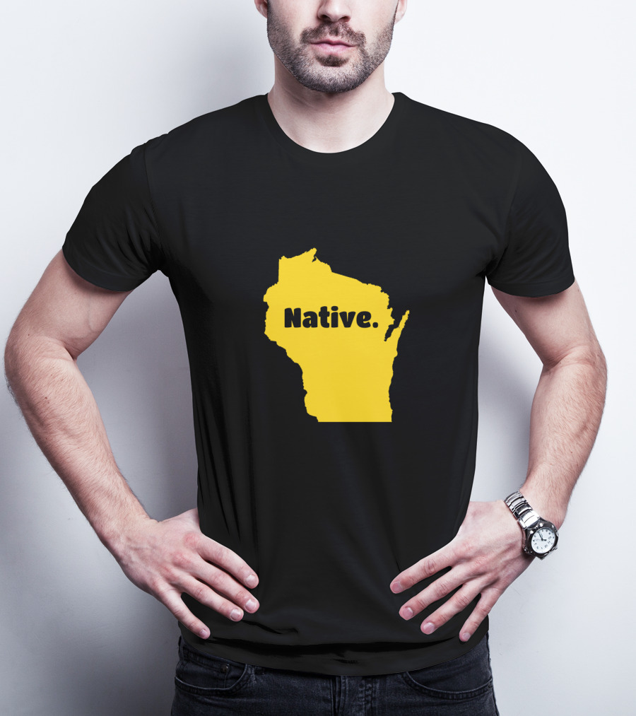 Wisconsin Native Born In Wisconsin Map T-Shirt