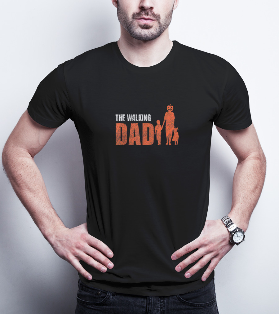 The Walking Dad Halloween Pumpkin Head T-Shirt