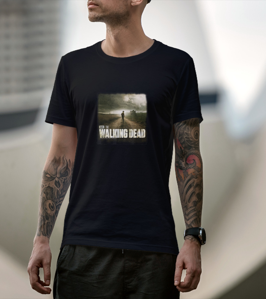 AMC The Walking Dead Farm Road Scene T-Shirt