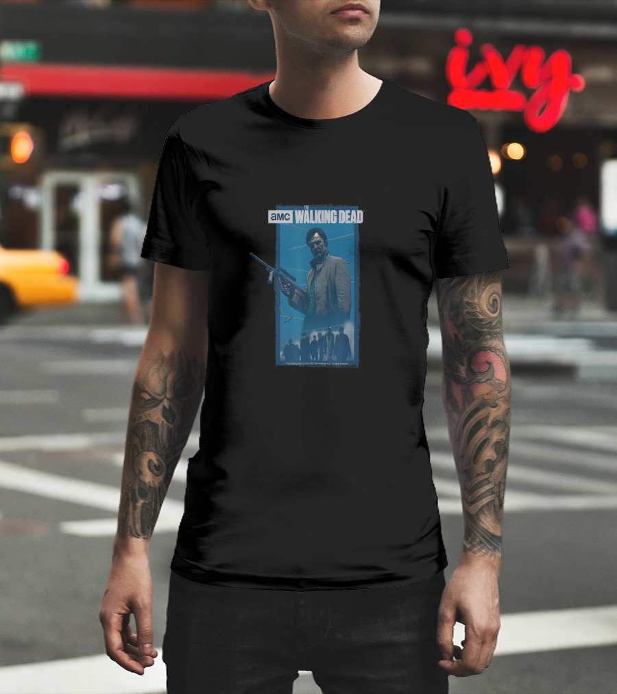 AMC The Walking Dead Governor Gunman Scene T-Shirt