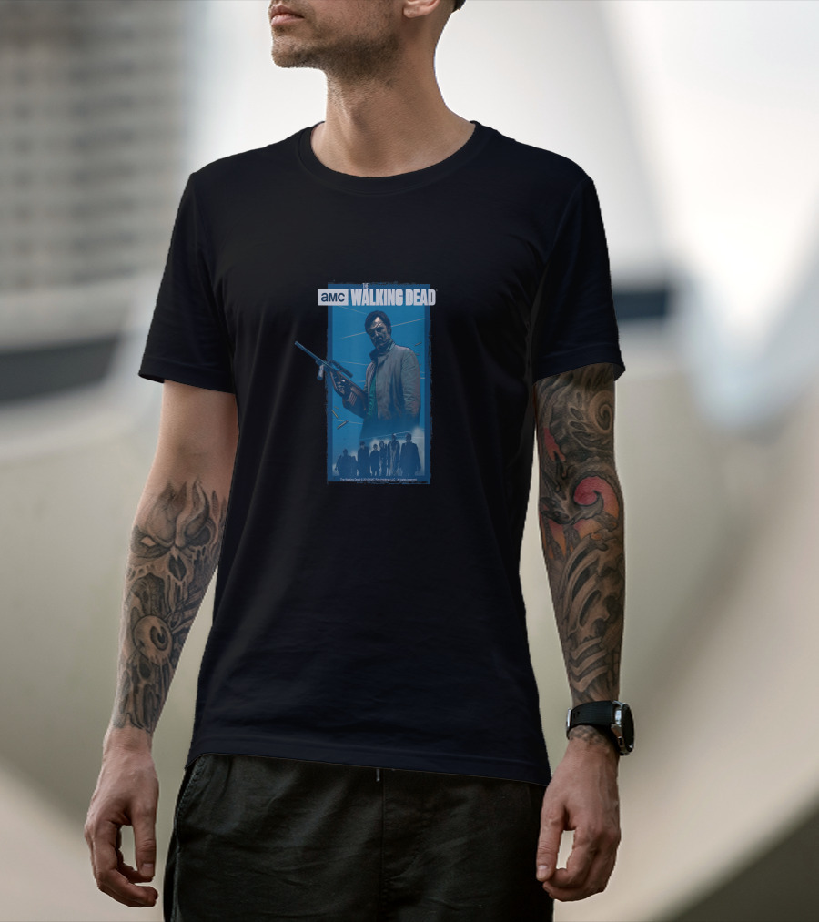 AMC The Walking Dead Governor Gunman Scene T-Shirt