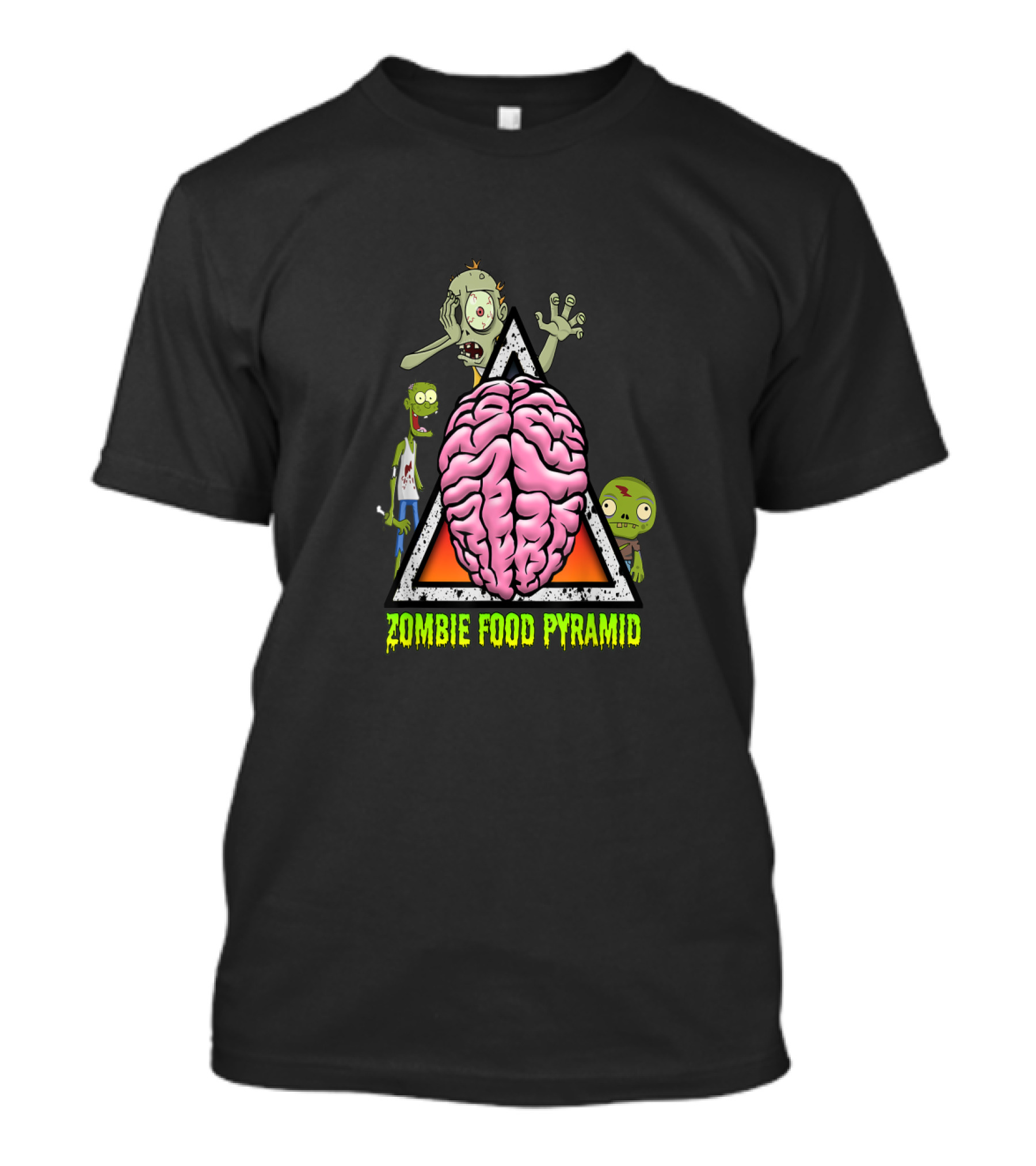 Zombie Food Pyramid Walking Dead Horror T-Shirt