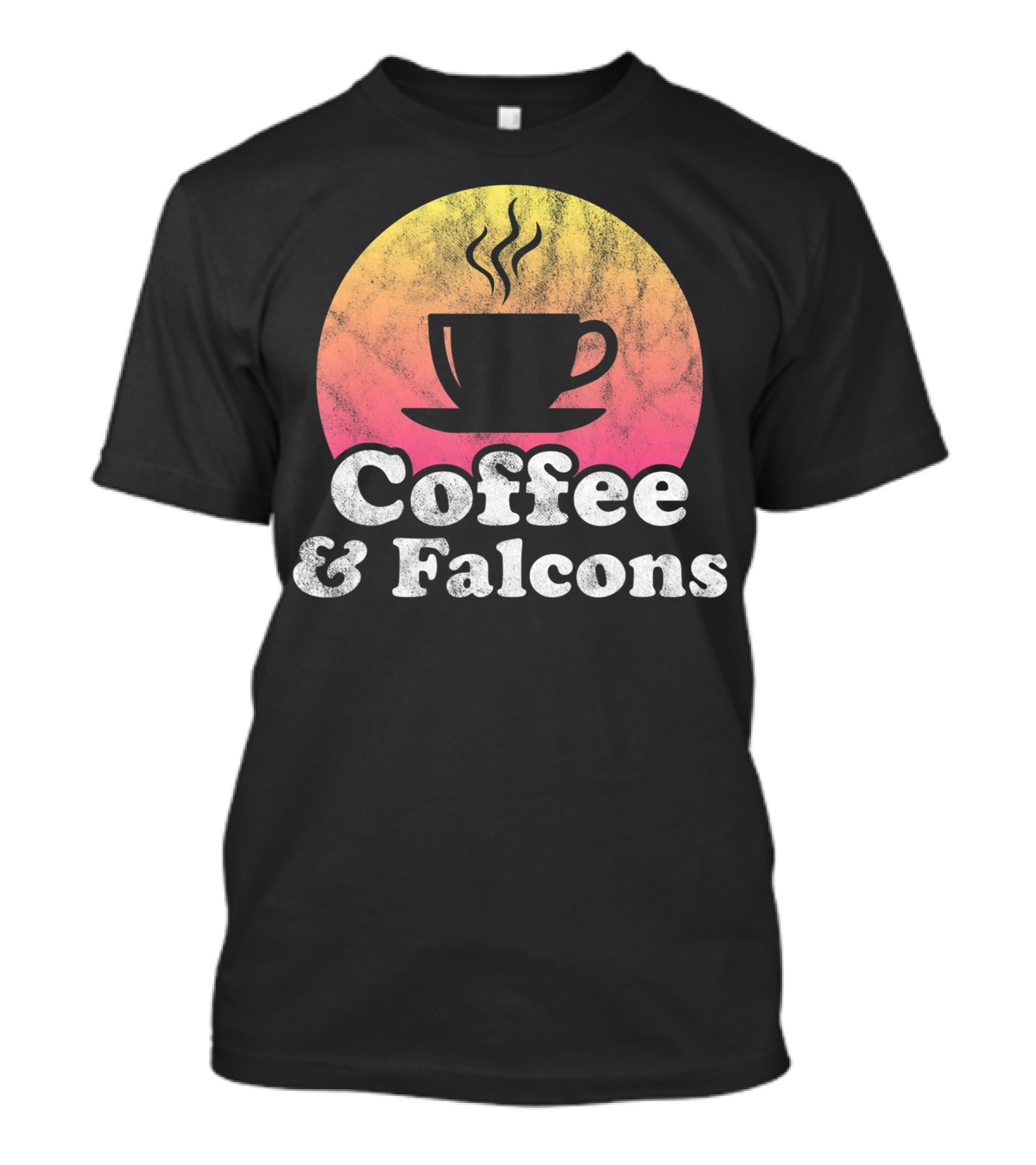 Coffee And Falcons Falcon Retro Style Cup T-Shirt