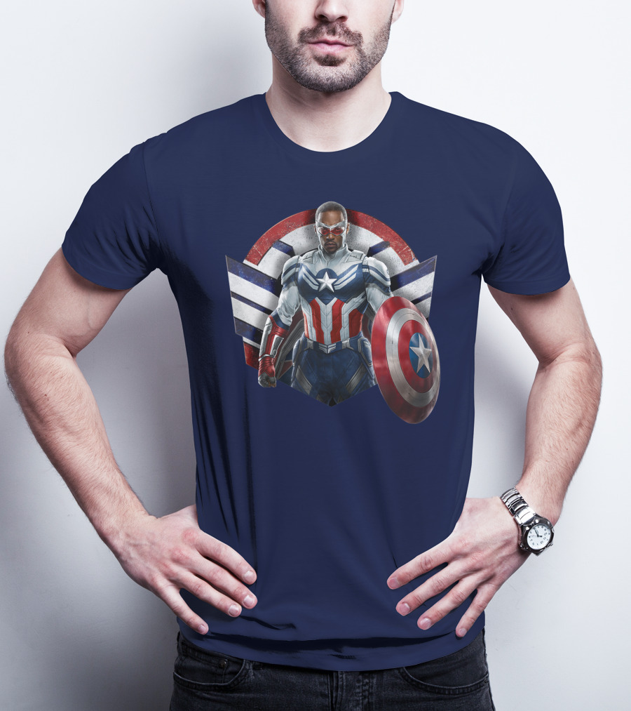 Marvel The Falcon The Winter Soldier Captain America Shield Hero T-Shirt