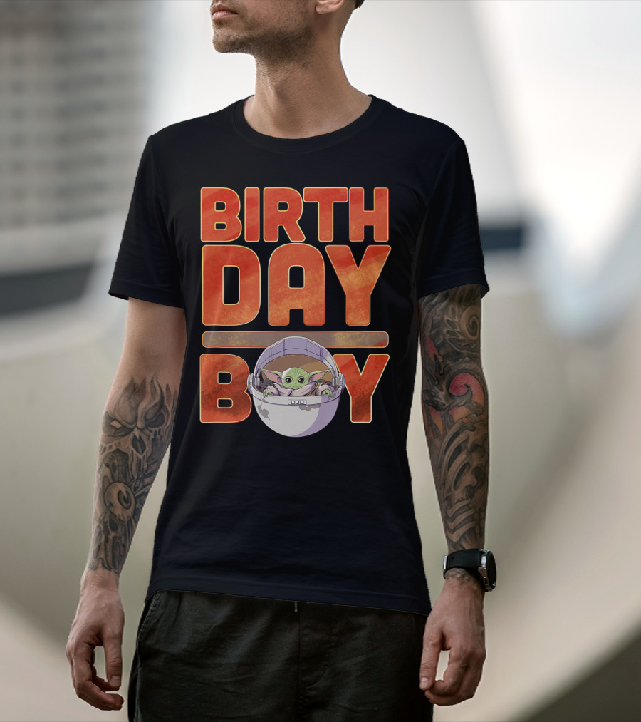 Star Wars Grogu Mandalorian Baby Yoda Birthday Boy T-Shirt