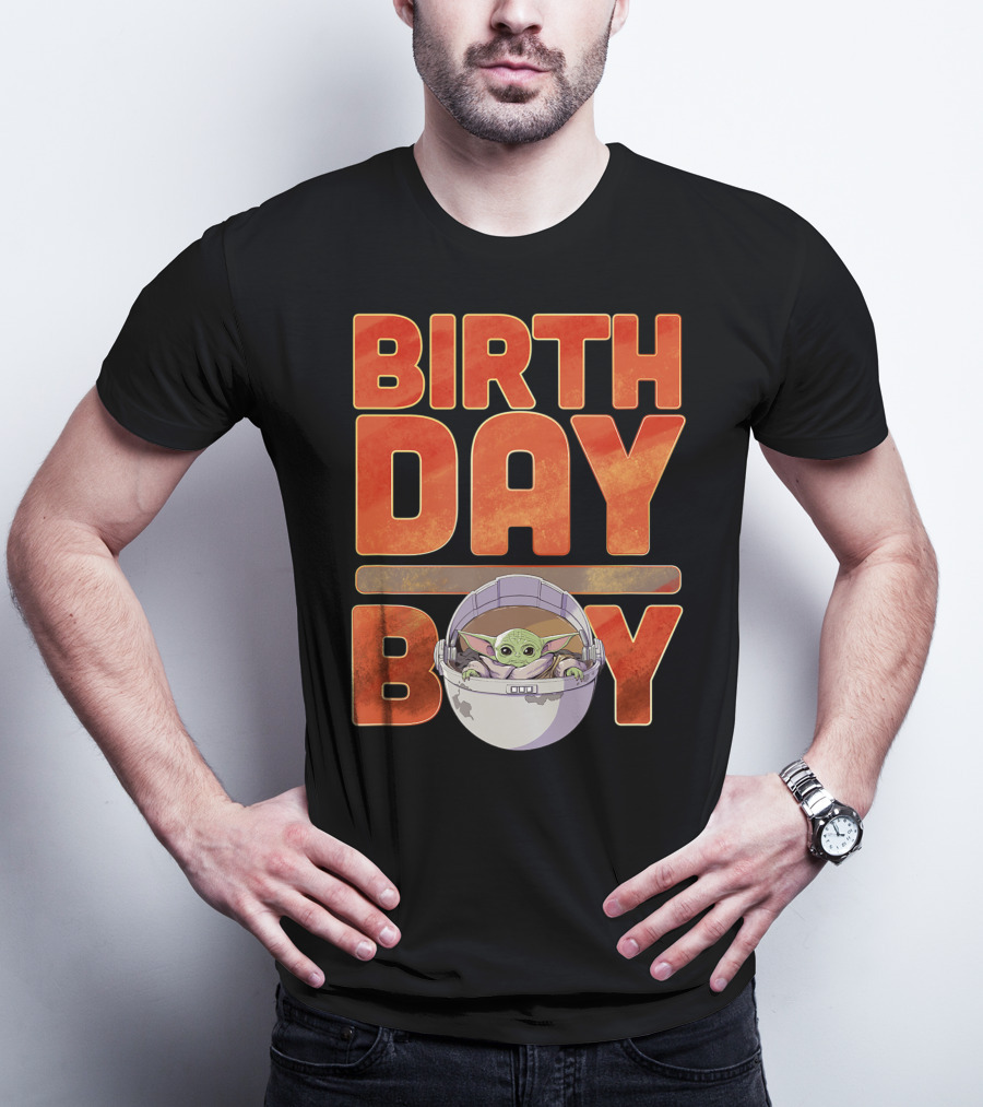 Star Wars Grogu Mandalorian Baby Yoda Birthday Boy T-Shirt