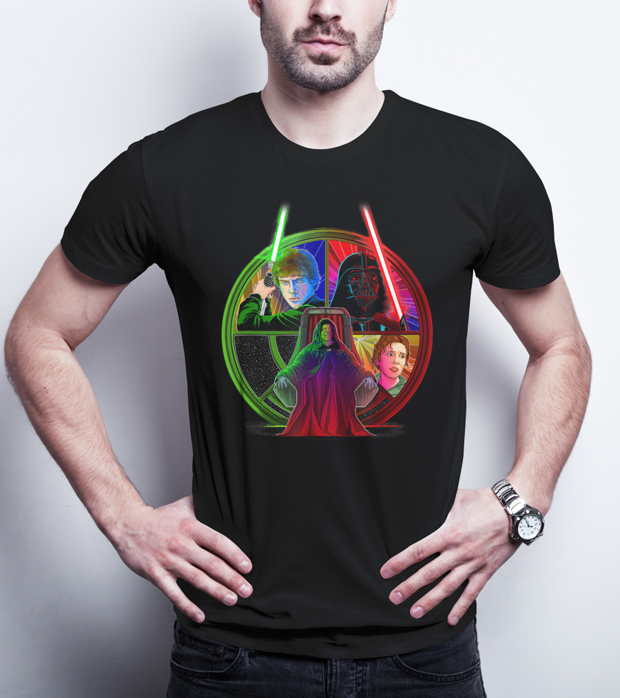 Star Wars Return Of The Jedi Exclusive Throne Room Luke Vader Emperor Leia T-Shirt