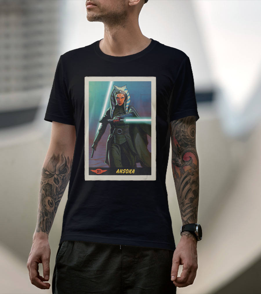 Star Wars Ahsoka Jedi Training Card The Mandalorian 21 T-Shirt