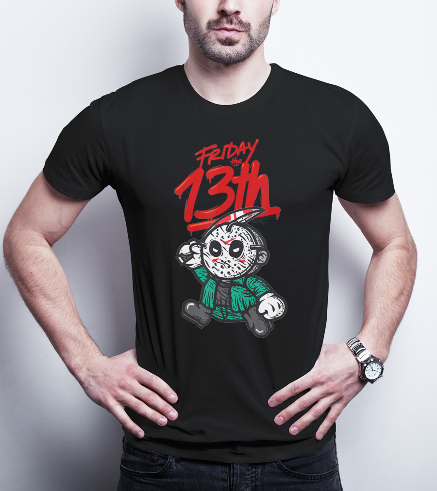 Friday The 13th Cute Baby Horror Characters Playing Horror T-Shirt
