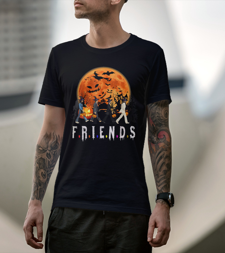 FRIENDS Funnycharacters Halloween Moon Trick Or Treat T-Shirt
