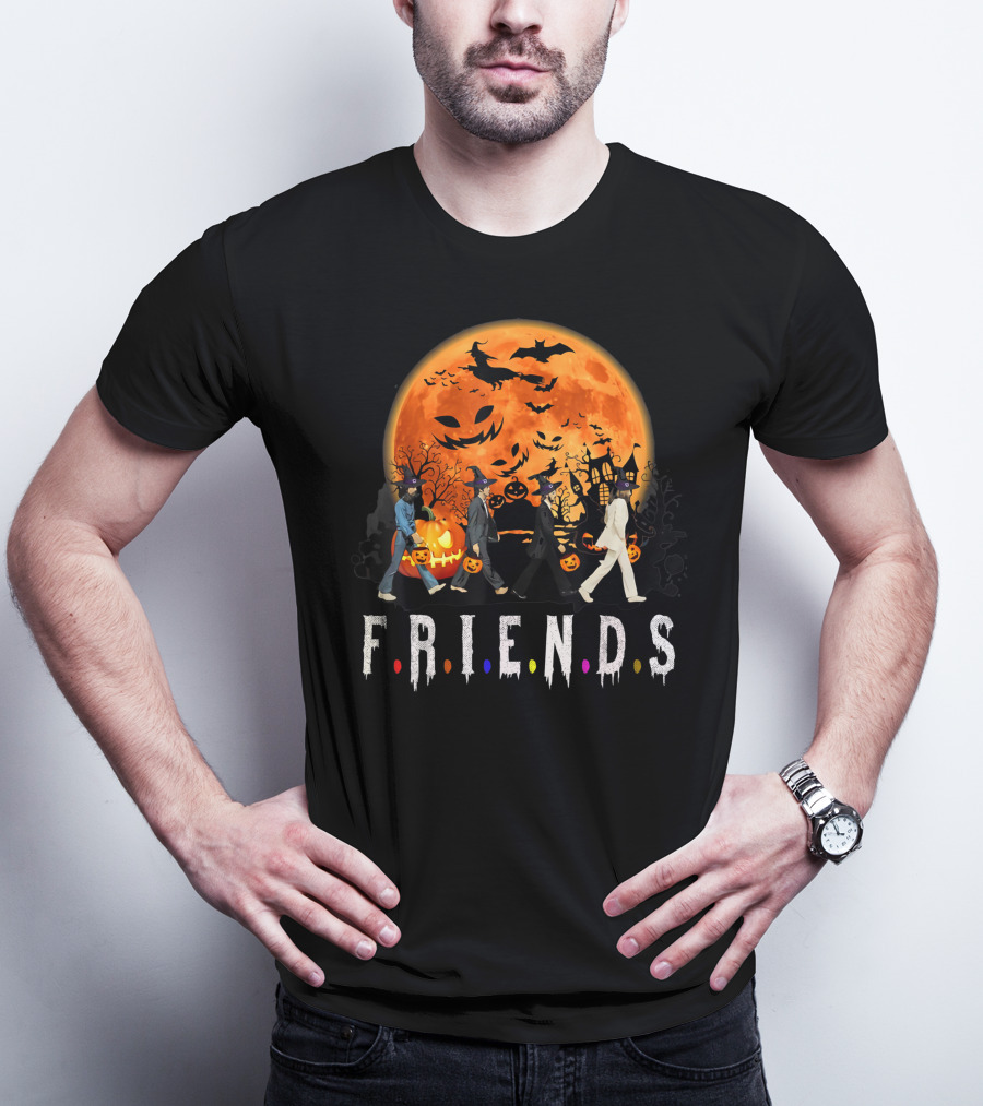 FRIENDS Funnycharacters Halloween Moon Trick Or Treat T-Shirt