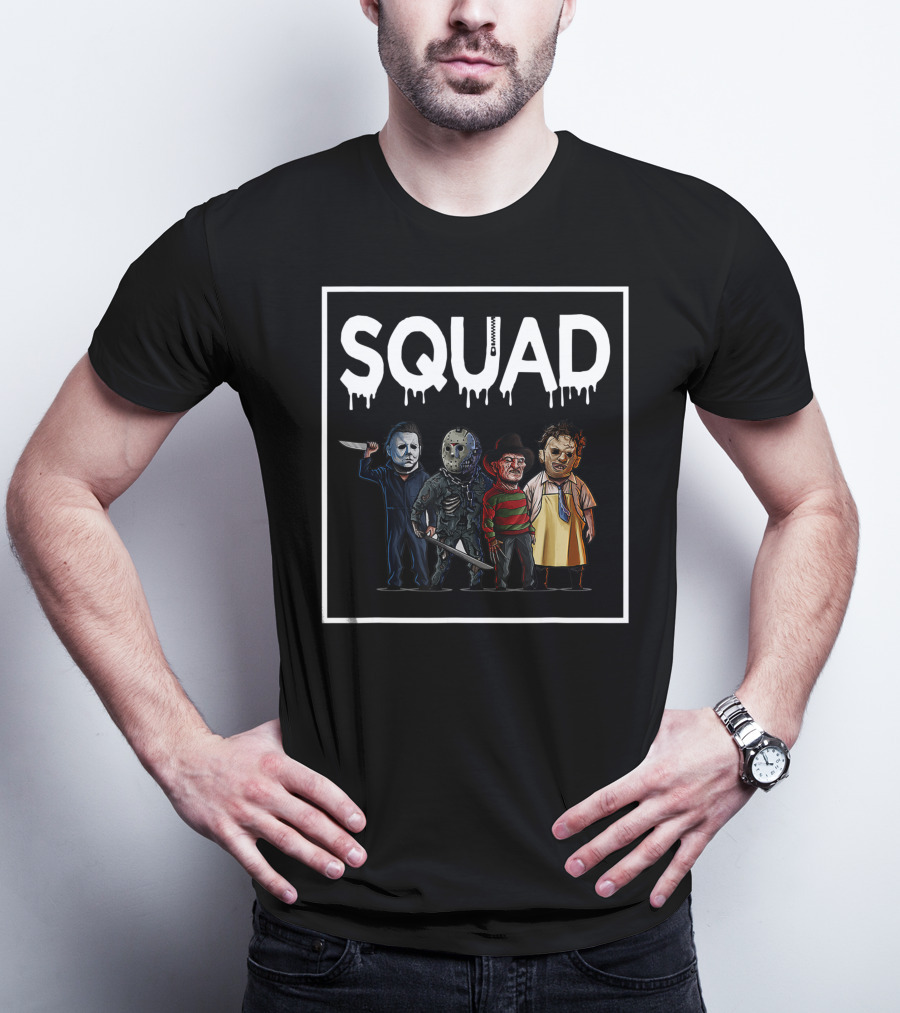 SQUAD Funny Halloween Costume Squad Horror T-Shirt