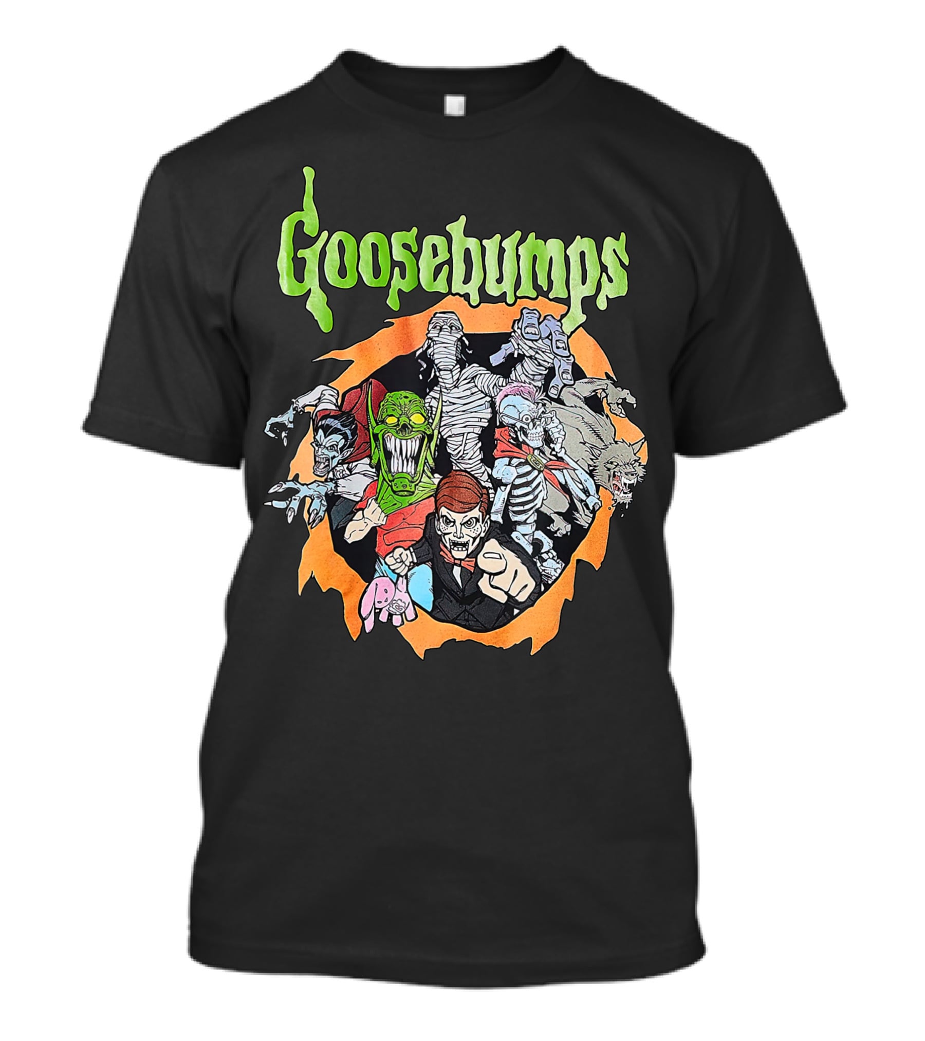 Goosebumps Monsters And Characters Frightening Horde Beware T-Shirt