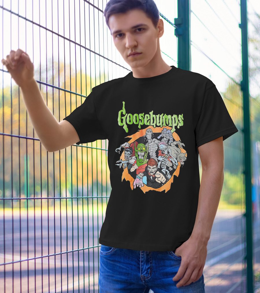 Goosebumps Monsters And Characters Frightening Horde Beware T-Shirt