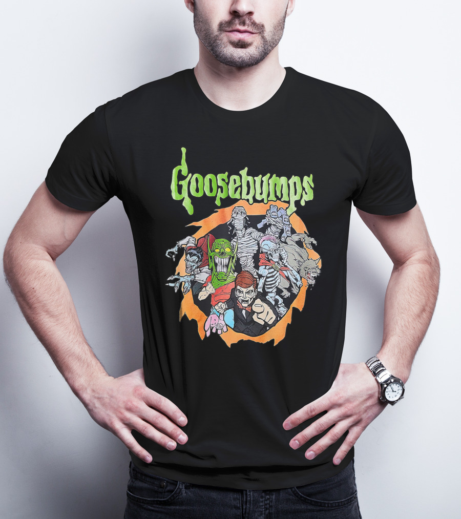 Goosebumps Monsters And Characters Frightening Horde Beware T-Shirt