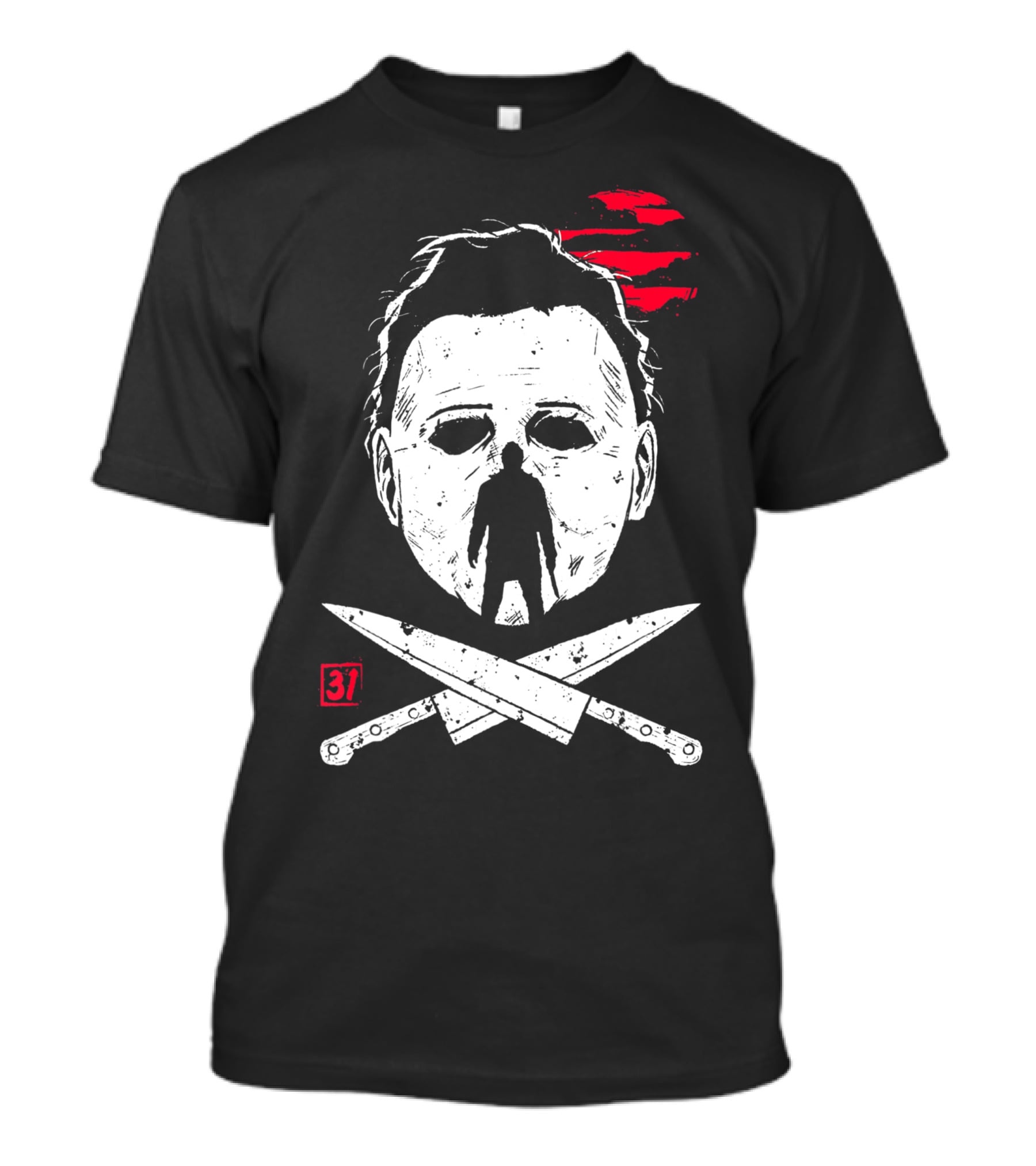 Horror Friday Halloween 37 Michael Myers Mask Knives T-Shirt