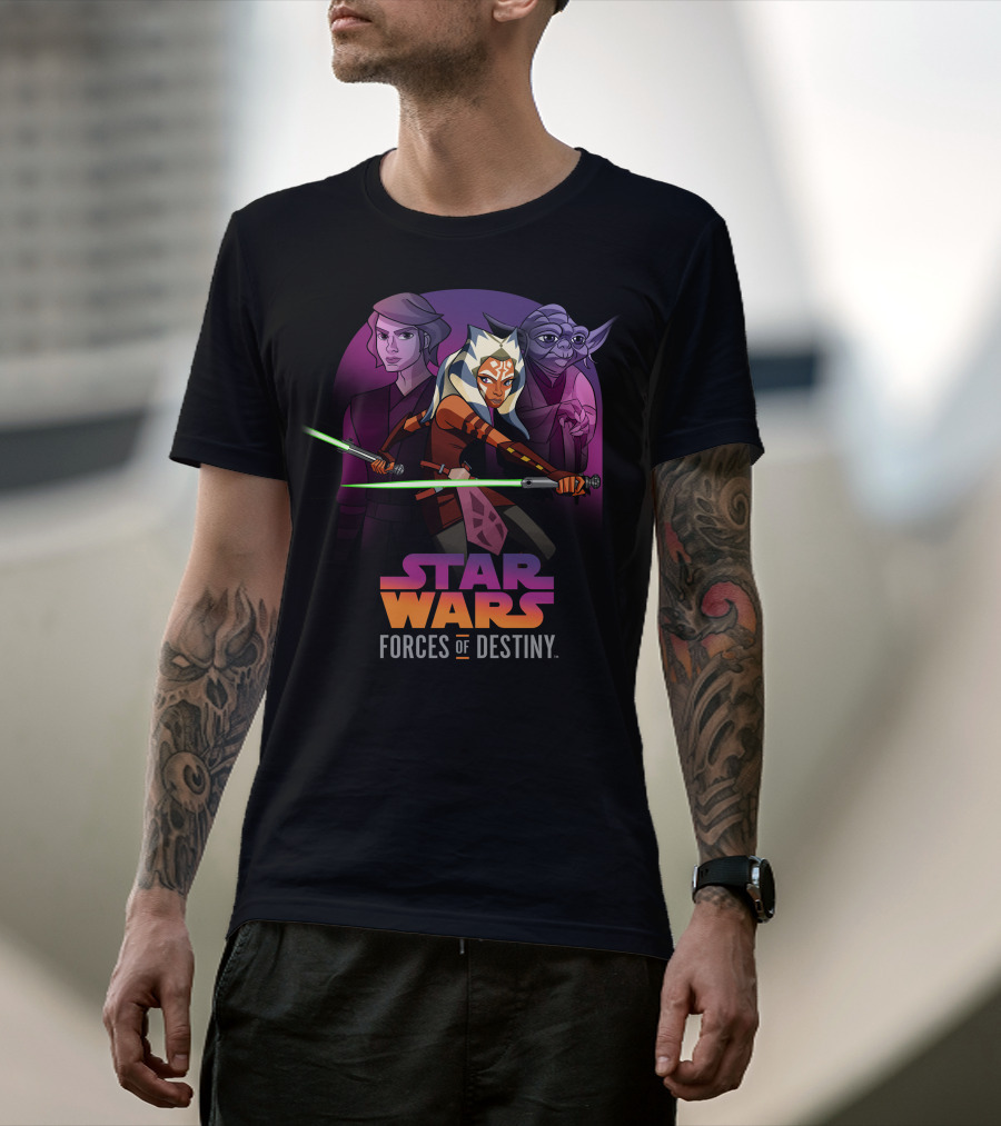 Star Wars Forces Of Destiny Ahsoka Anakin Yoda Jedi Adventure T-Shirt