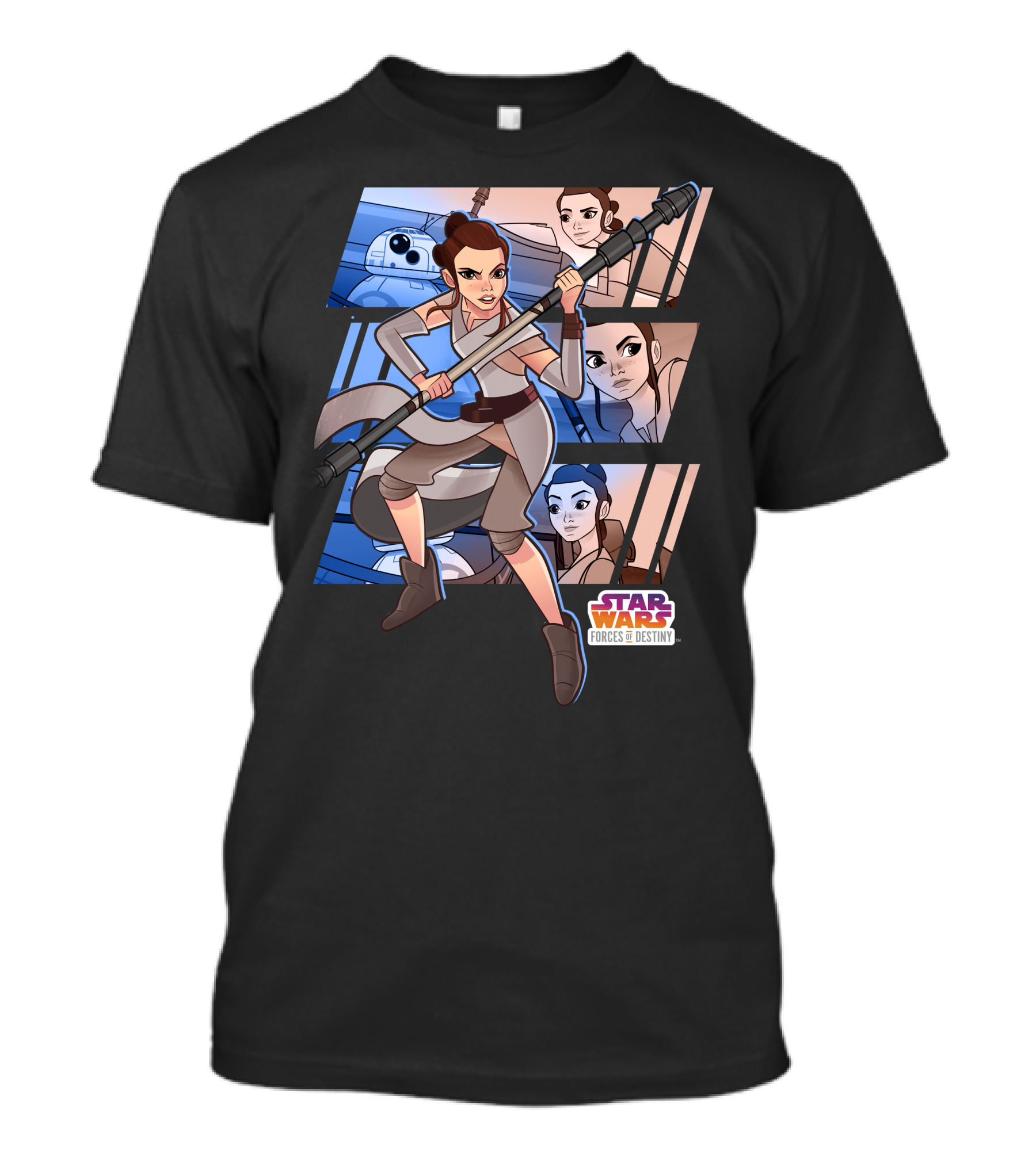 Star Wars Forces Of Destiny Rey And BB-8 Adventure Scenes T-Shirt