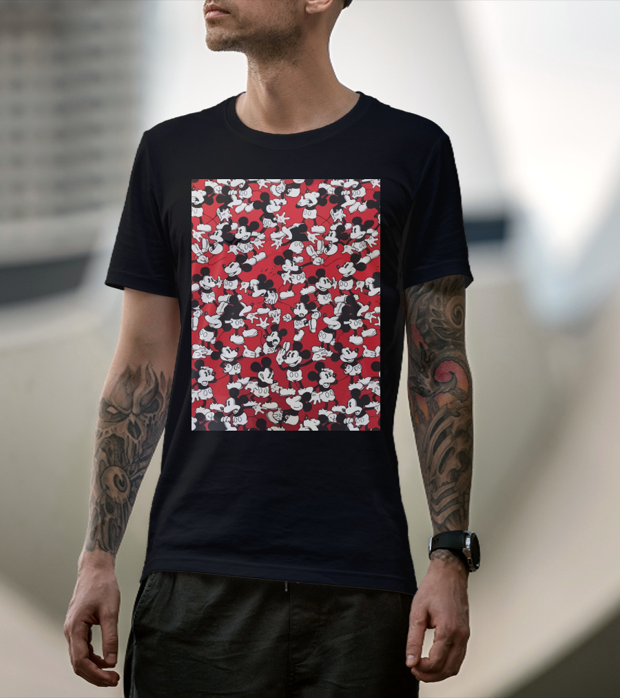 Mickey Mouse Classic Red And Black T-Shirt