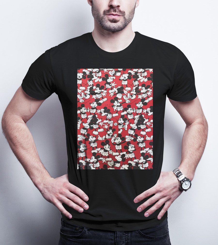 Mickey Mouse Classic Red And Black T-Shirt