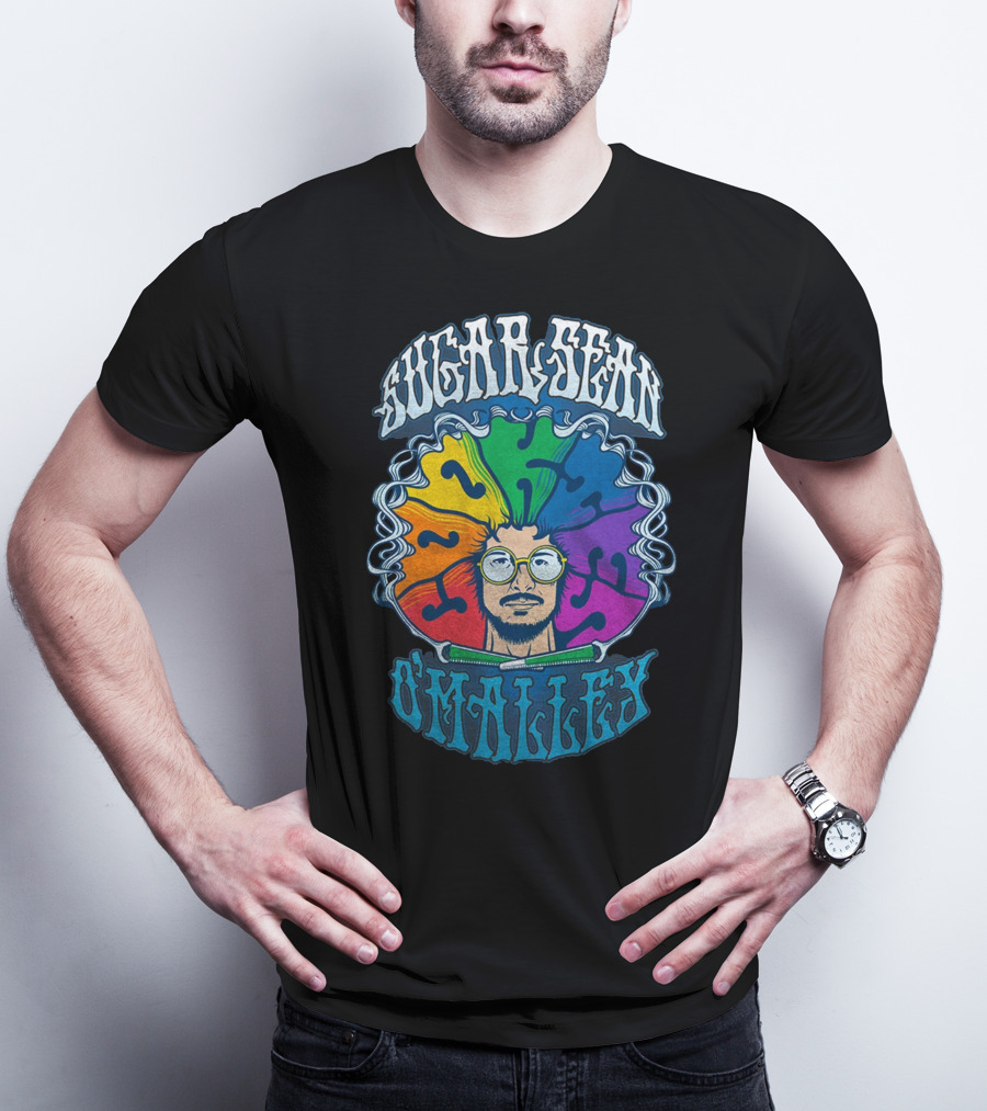 Sugar Sean O'Malley Psychedelic Rainbow T-Shirt