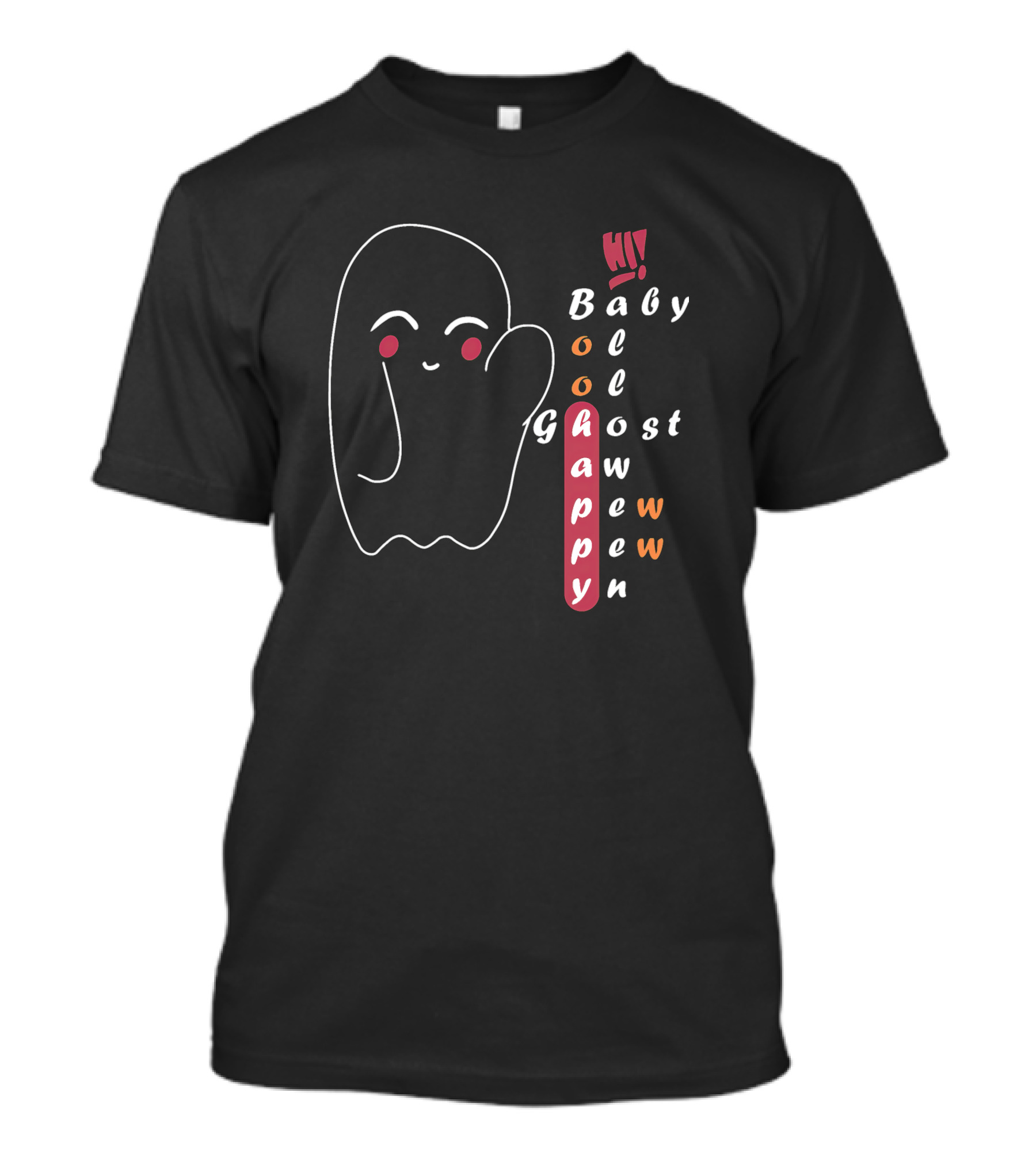Hi Happy Boo Baby Ghost Halloween T-Shirt