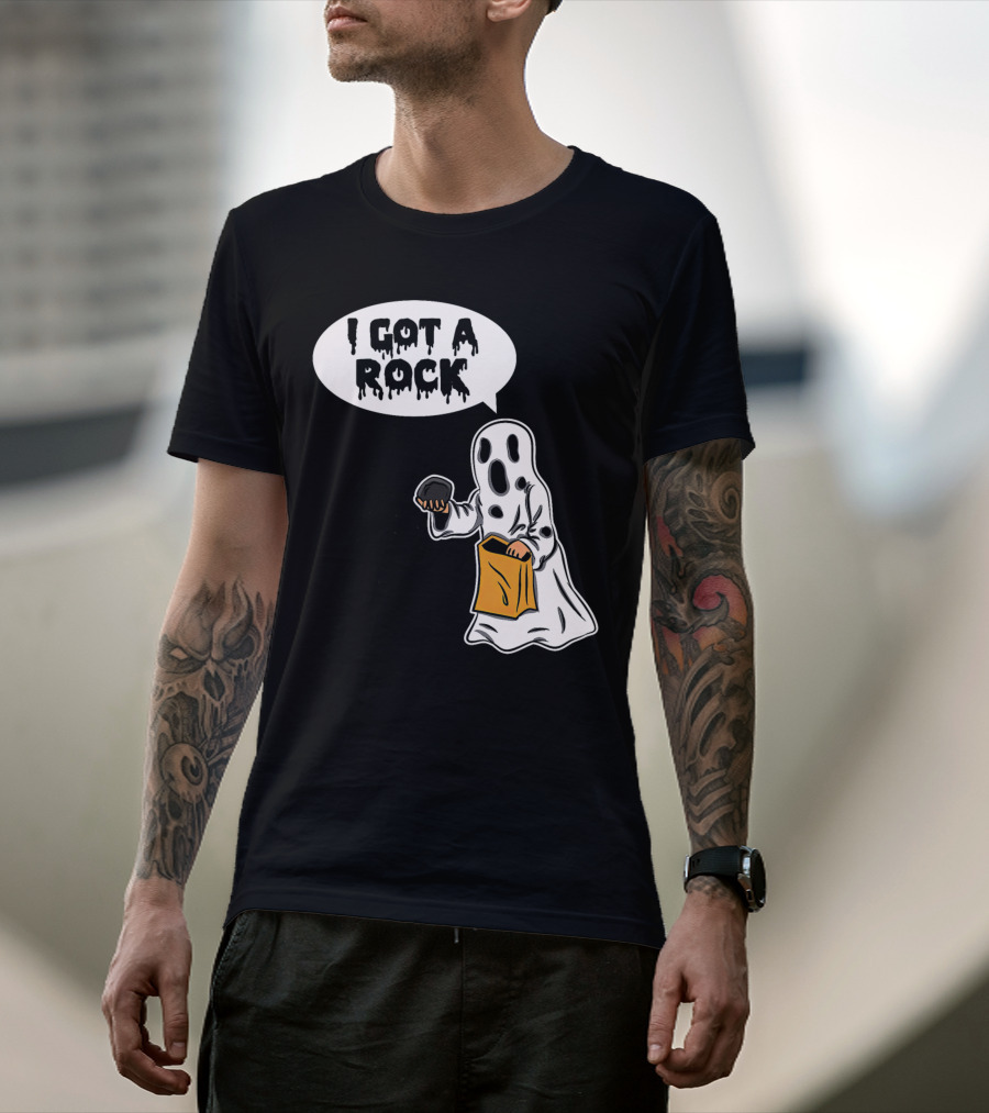 I Got A Rock Ghost Trick-or-Treating Halloween Humor T-Shirt