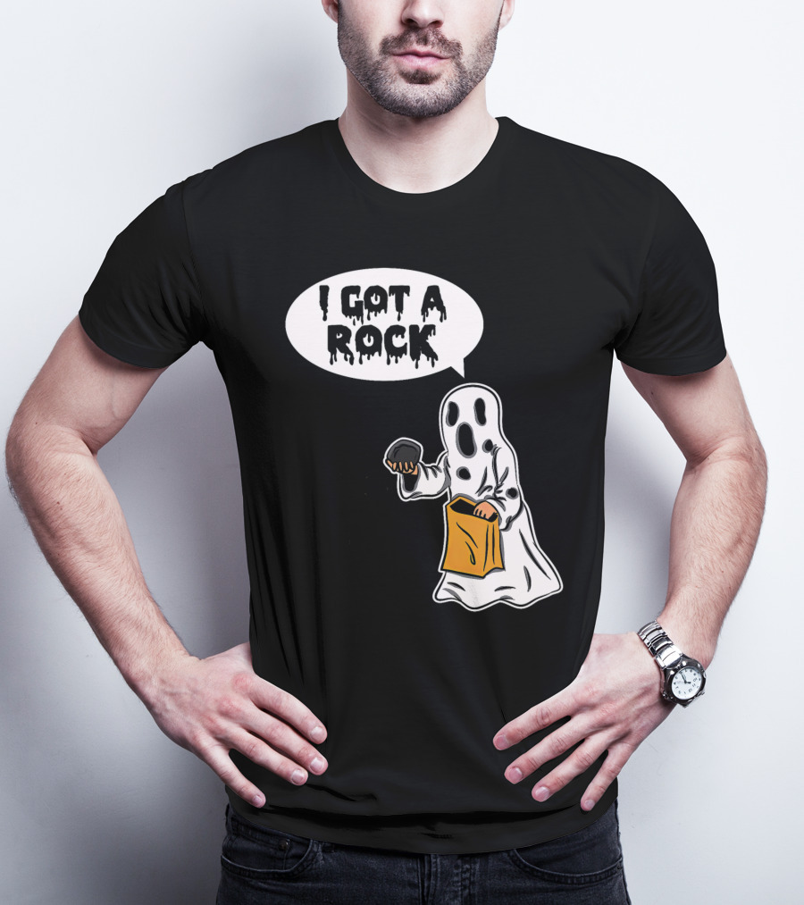 I Got A Rock Ghost Trick-or-Treating Halloween Humor T-Shirt
