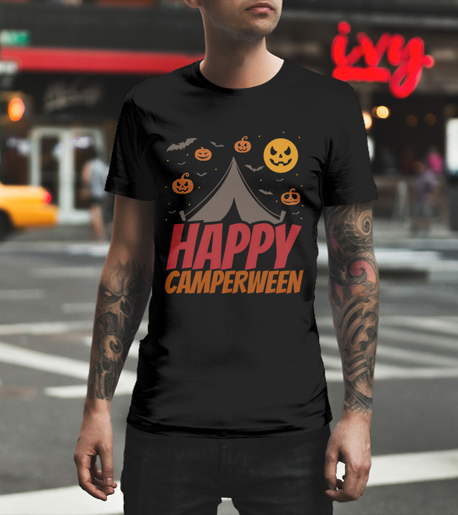 Happy Camperween Halloween Camping Outdoor T-Shirt