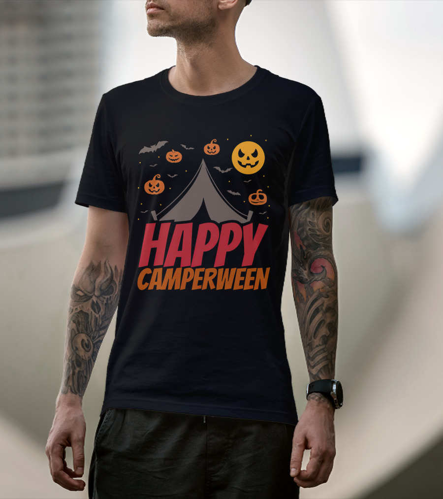 Happy Camperween Halloween Camping Outdoor T-Shirt