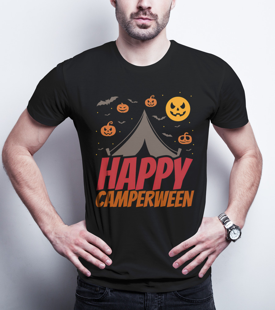 Happy Camperween Halloween Camping Outdoor T-Shirt