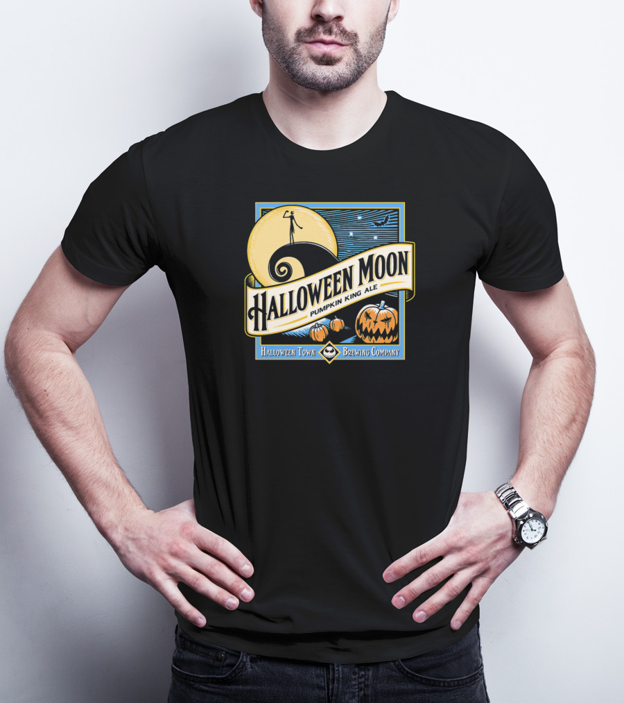 Halloween Moon Pumpkin King Ale Halloween Town Brewing Company T-Shirt