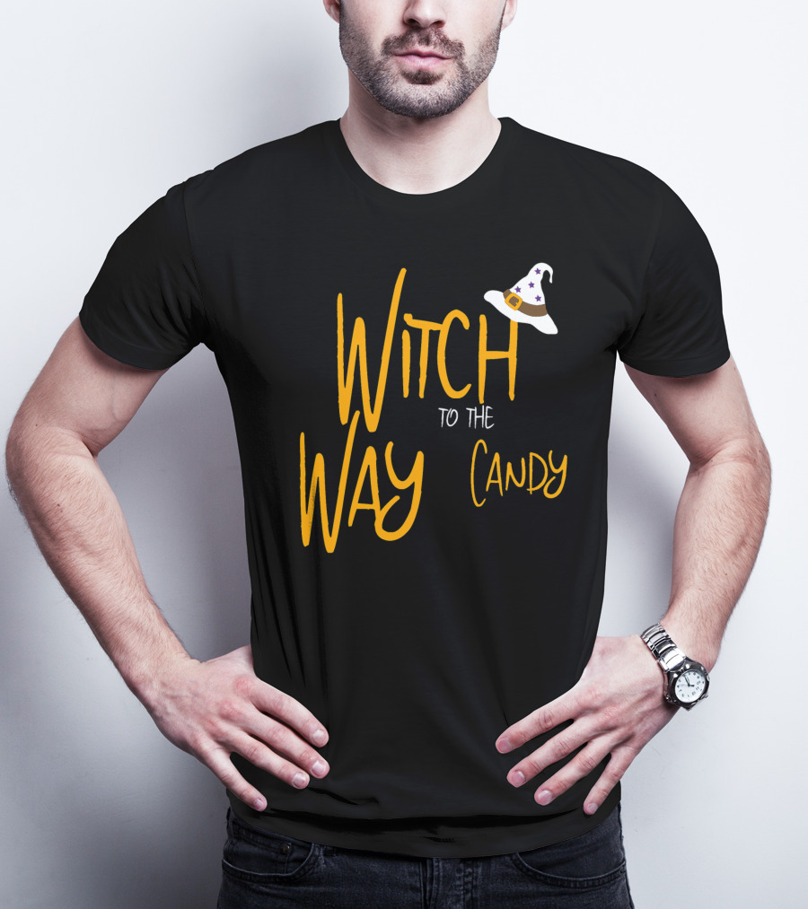 Witch Way To The Candy Halloween Witch T-Shirt