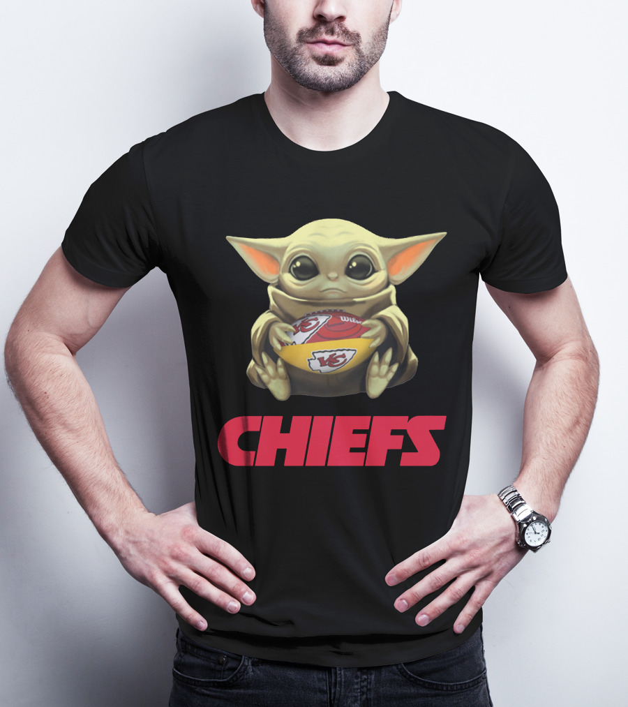 BABY YODA KANSAS CITY CHIEFS FOOTBALL T-Shirt
