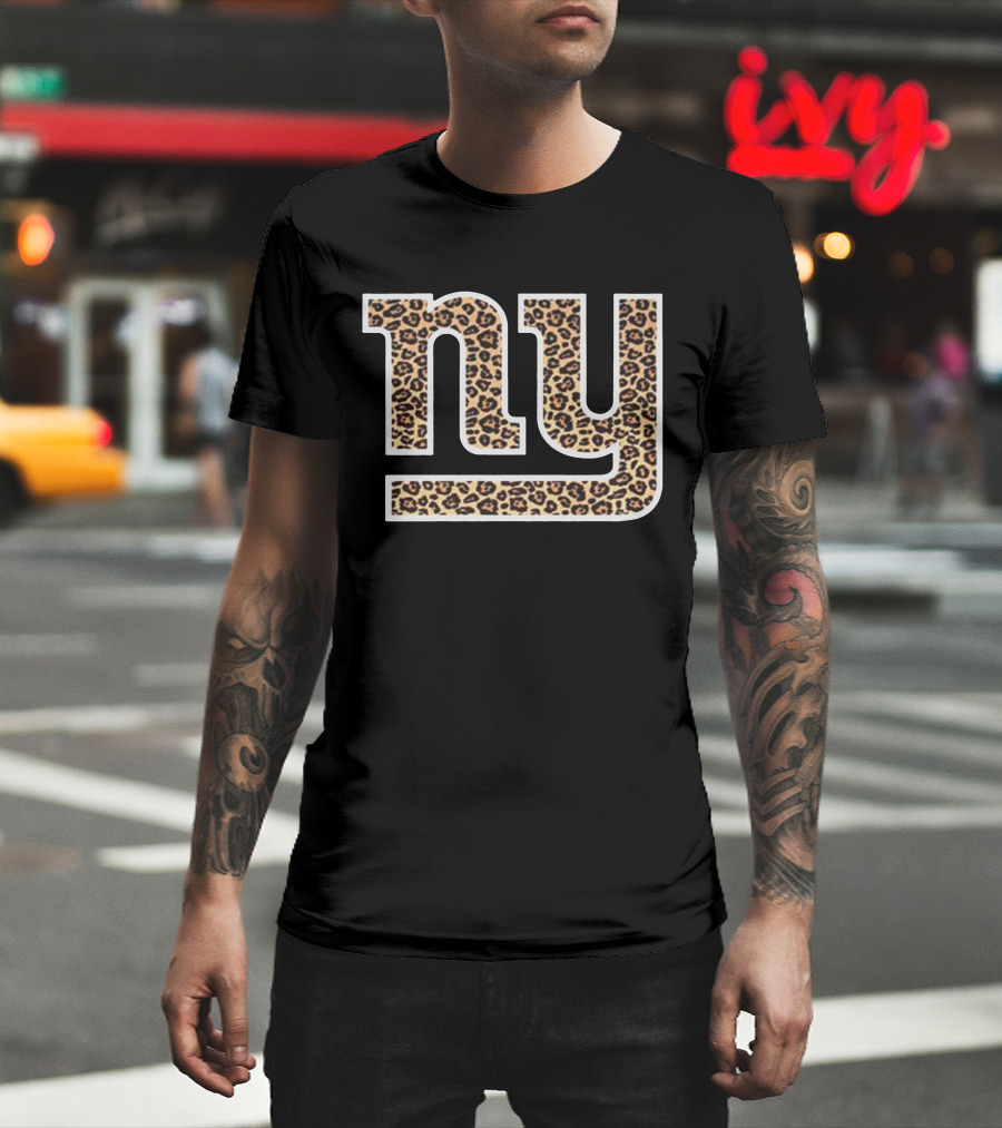 NY Giants Leopard Print T-Shirt