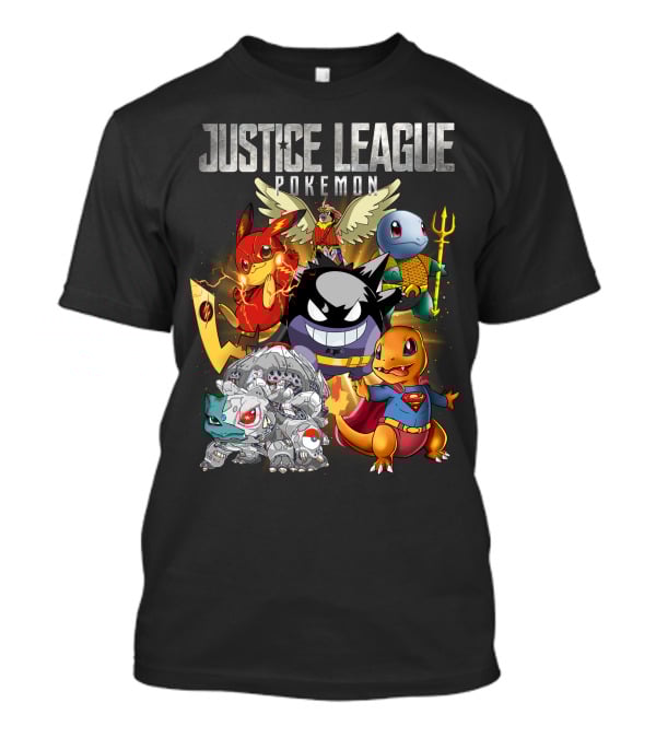 Justice League Pokemon Mashup Characters T-Shirt