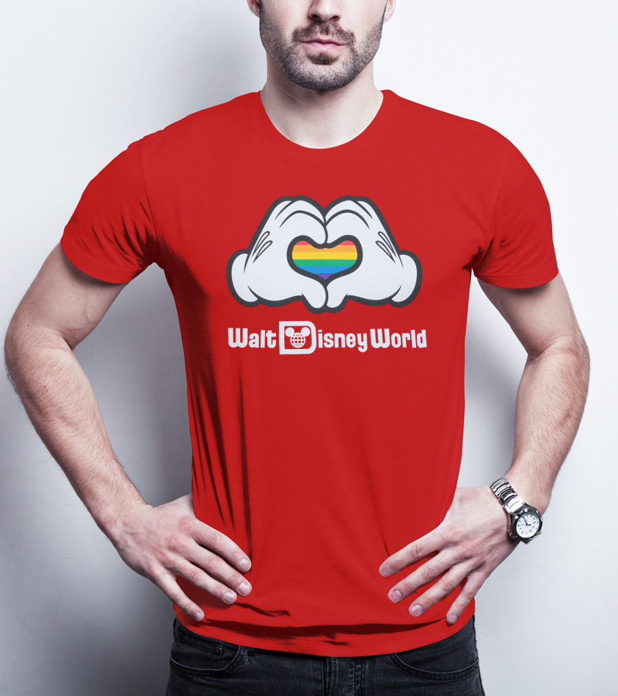 Walt Disney World Pride Heart Hands Rainbow T-Shirt