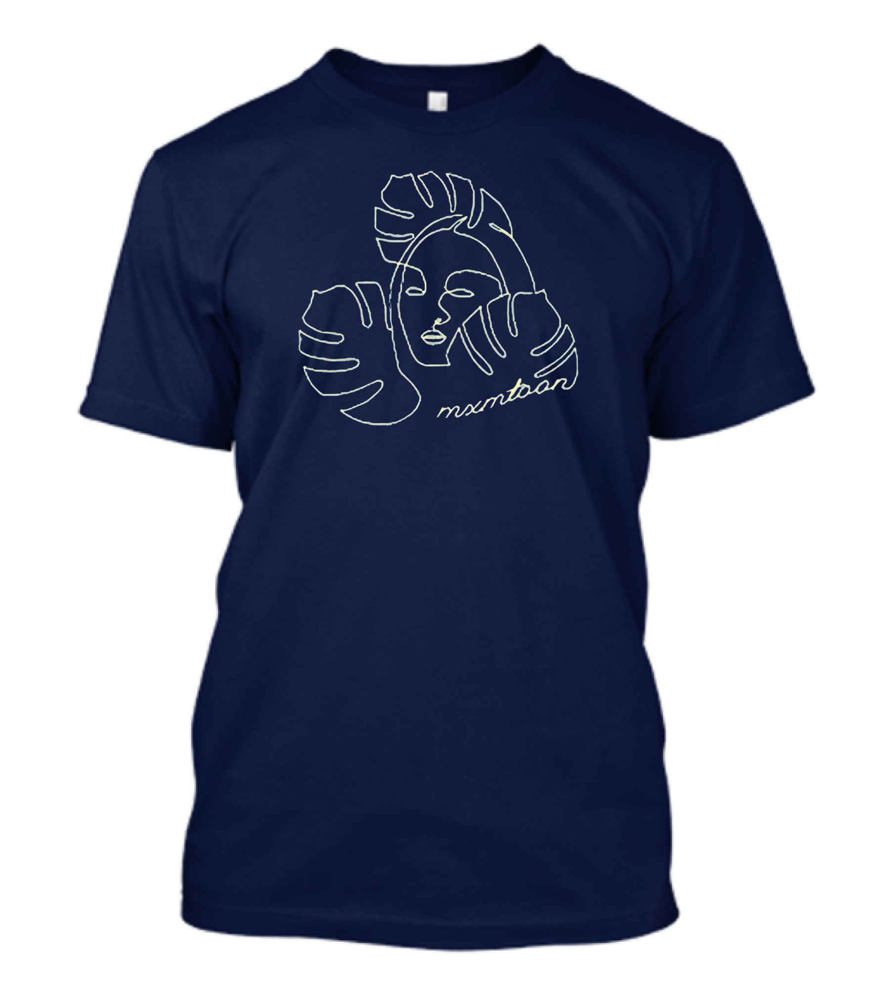Mxmtoon Minimalist Line Art Face And Leaves T-Shirt