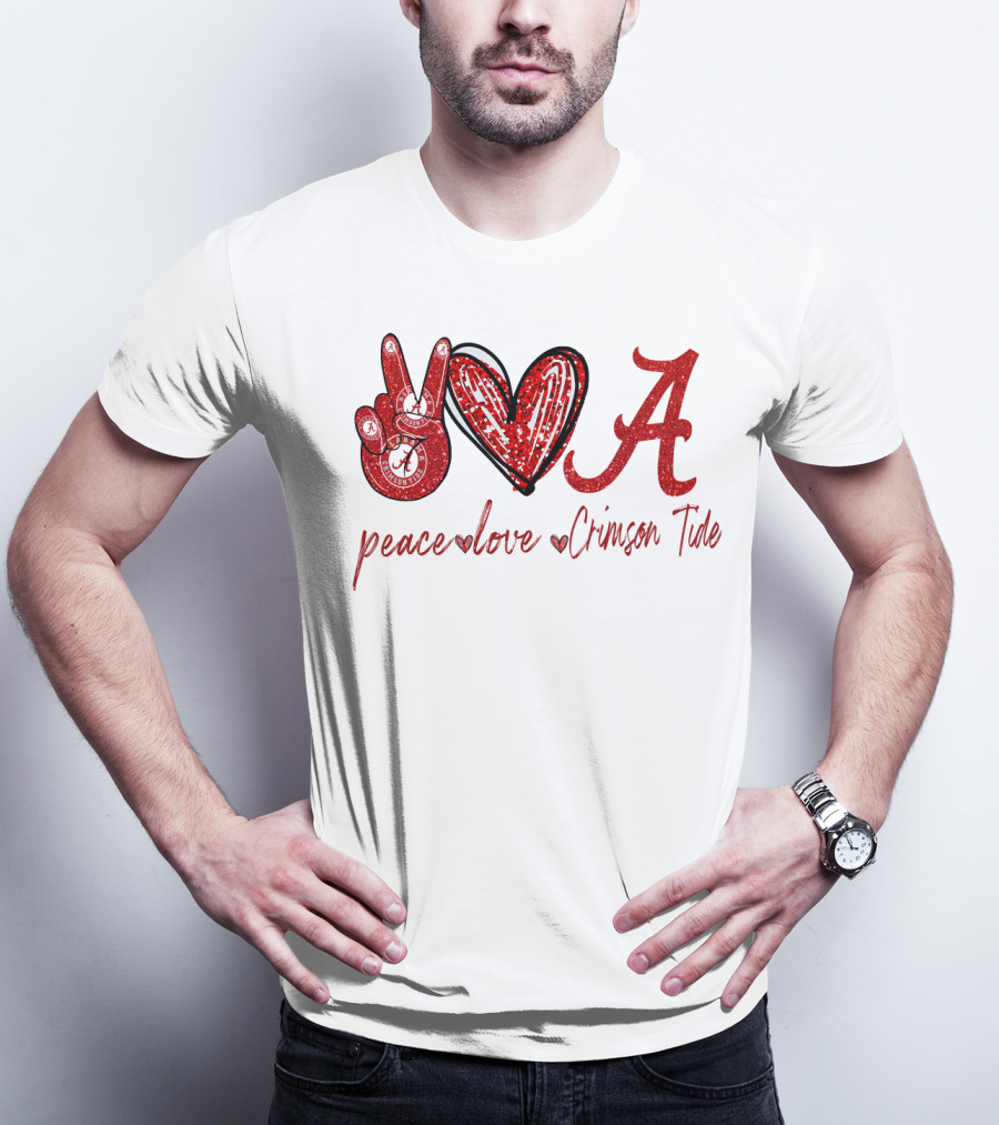 Peace Love Crimson Tide T-Shirt