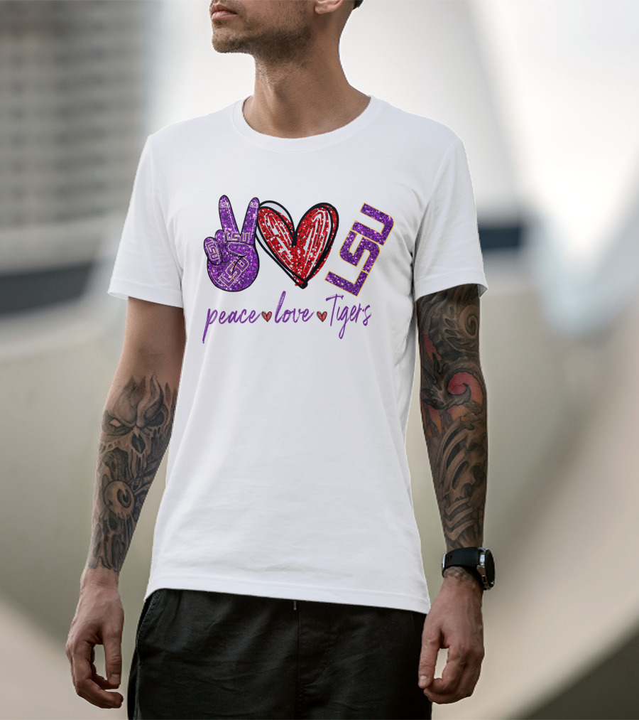 Peace Love Tigers LSU T-Shirt