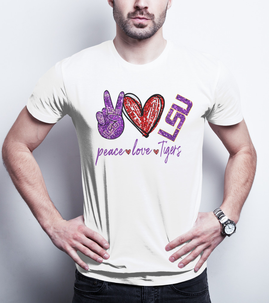 Peace Love Tigers LSU T-Shirt